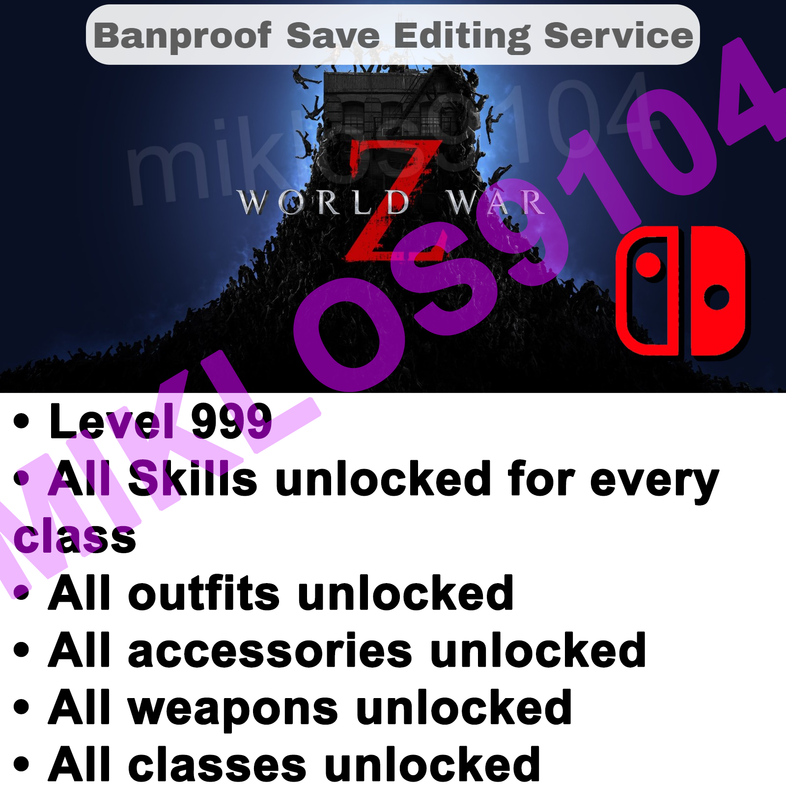 World War Z - Nintendo Switch / Steam Save Editing