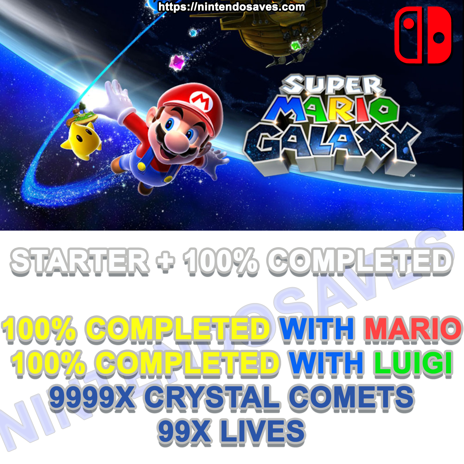 Super Mario Galaxy - Nintendo Switch / Steam Save Editing